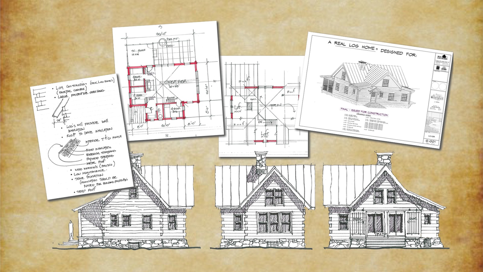 Log Home Construction Drawings